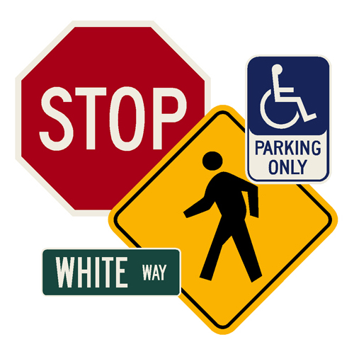 White Sign